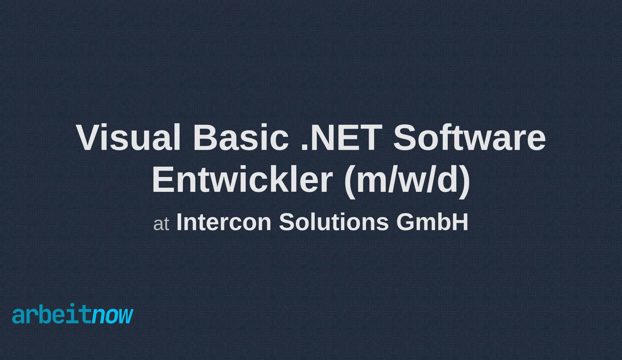 Visual Basic .NET Software Entwickler (m/w/d) job at Intercon Solutions GmbH in Mönchengladbach